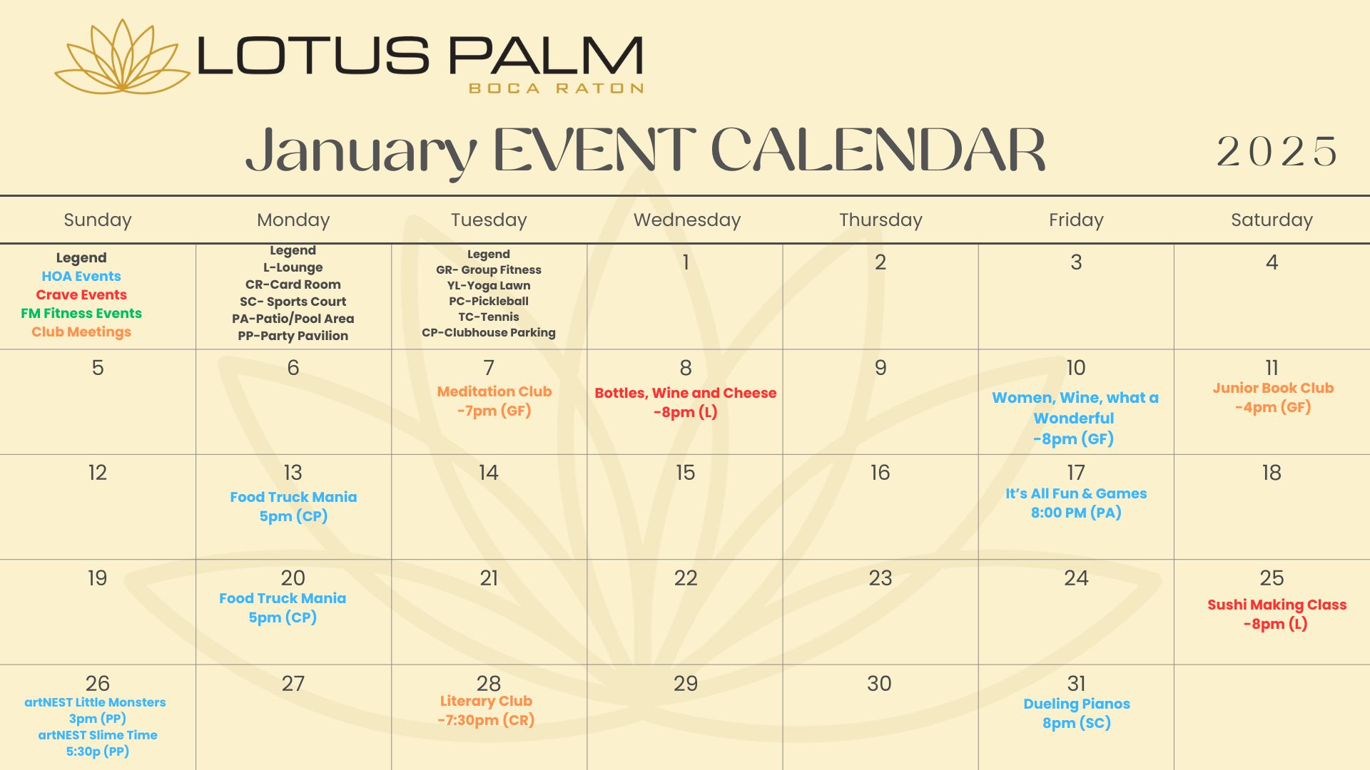 HOA Events | Lotus Palm